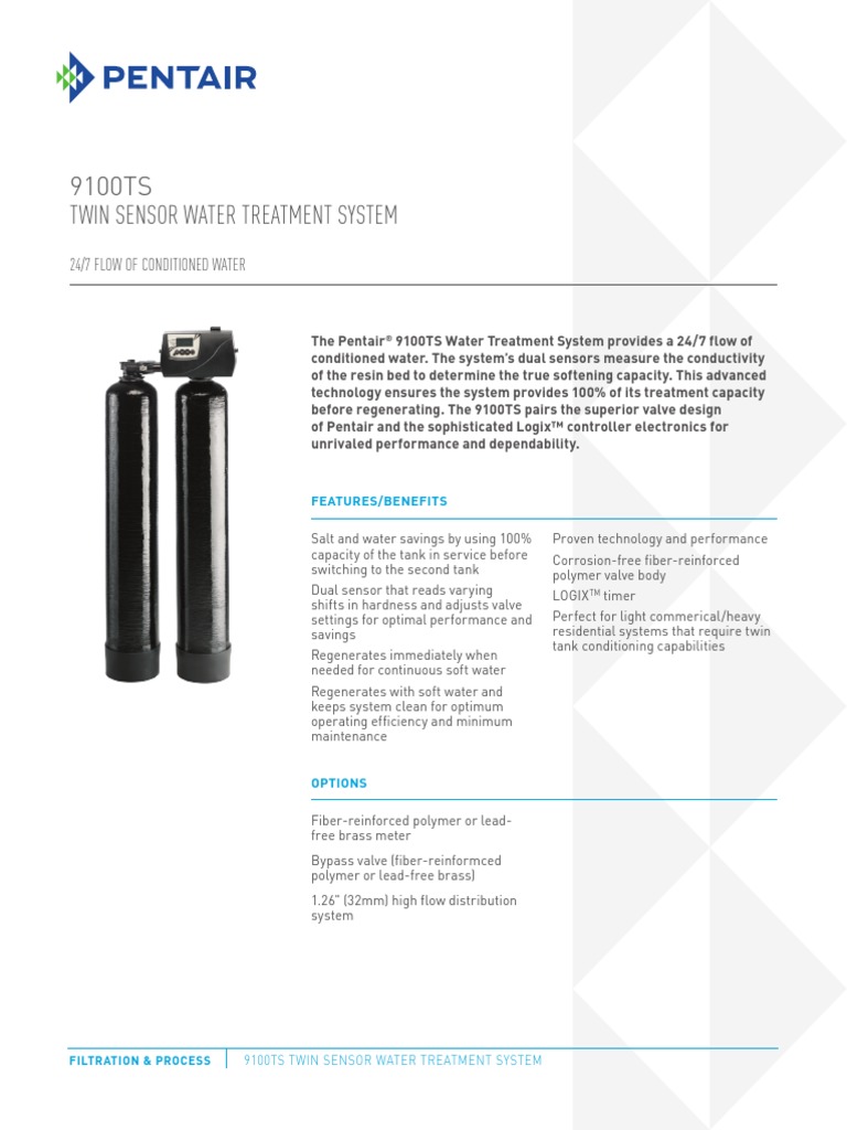 Twin Sensor Water Treatment System | PDF | Water Treatment | Valve