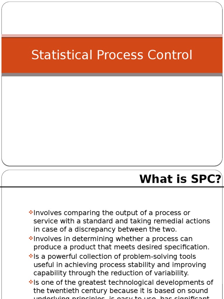 Statistical Process Control | PDF | Statistics | Science