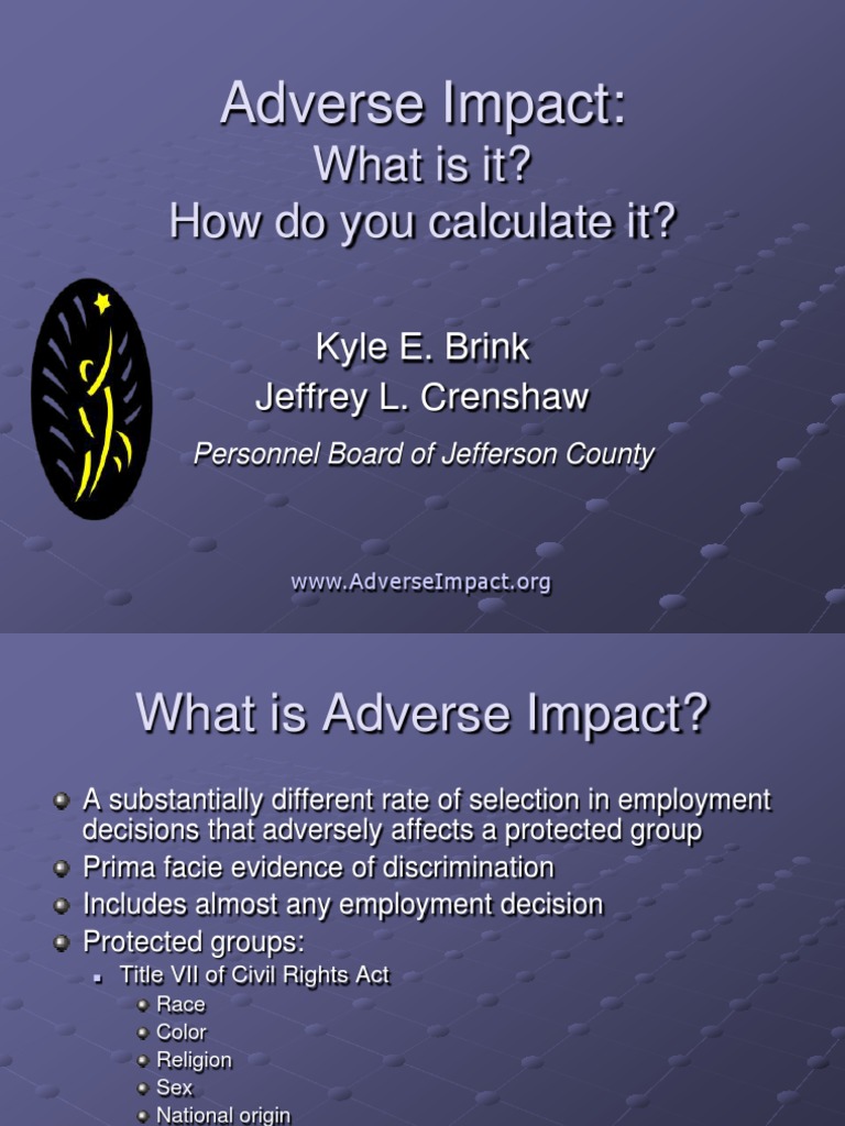 Adverse Impact | PDF | Disparate Impact | Statistical Power