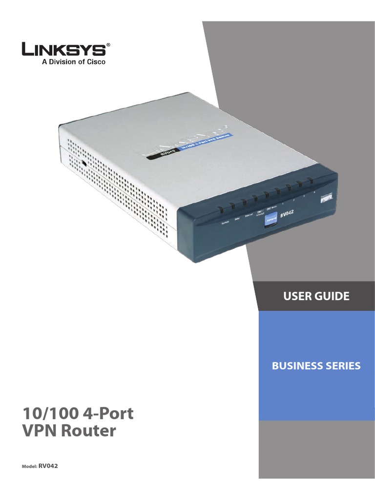 10/100 4-Port VPN Router: User Guide | PDF | Virtual Private Network ...