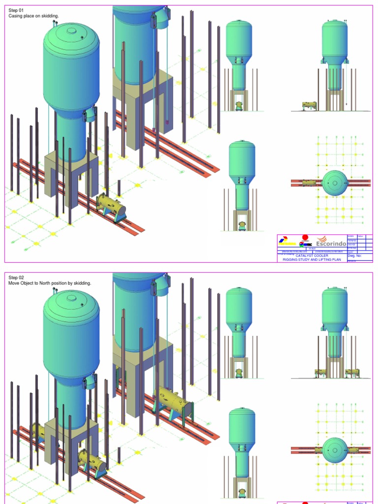 Lifting Plan Chassing Catalist Cooler RFCC Cilacap | PDF | Strength Of ...