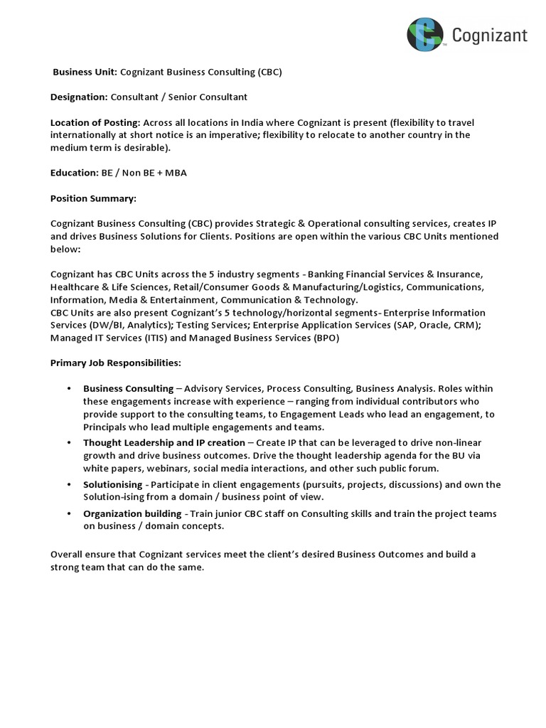 Cognizant | PDF | Communication | Economies