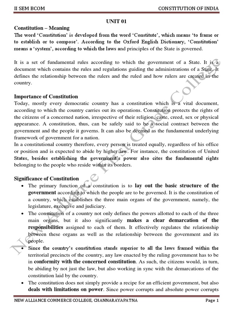 Constitution of India | PDF | United States Constitution ...