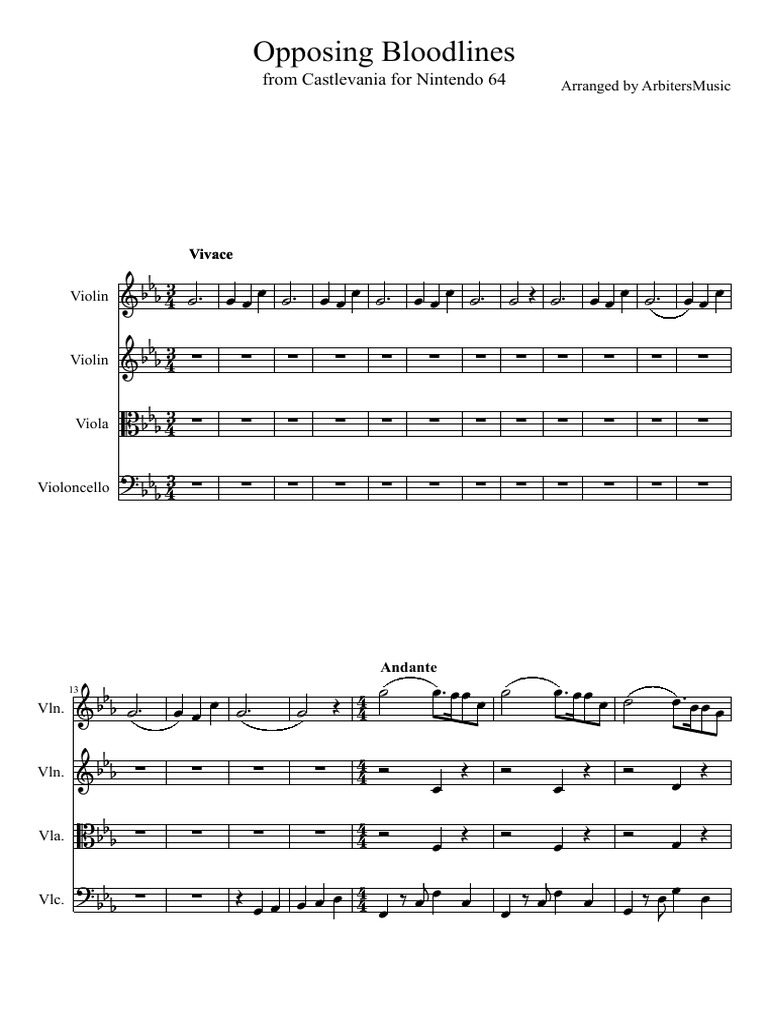 Castlevania - Opposing Bloodlines | PDF