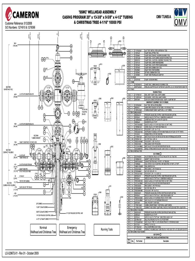 Cameron Wellhead Drawing | PDF