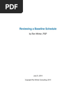 Baseline Schedule Review Checklist | PDF | Business