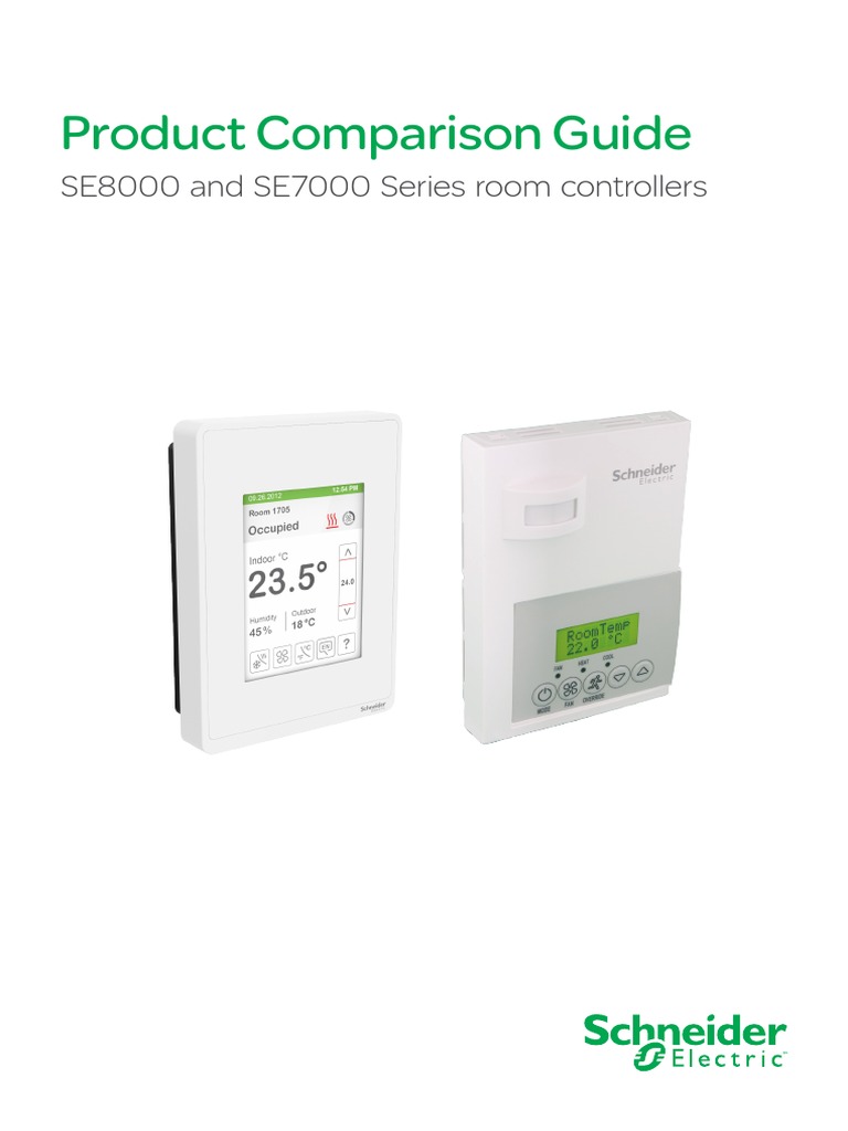 Product Comparison Guide: SE8000 and SE7000 Series Room Controllers ...