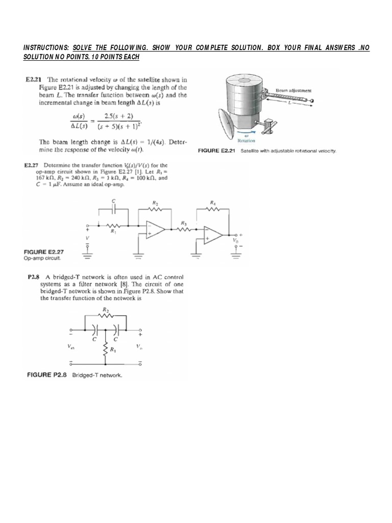 Instructions: Solve The Following. Show Your Complete Solution. Box ...
