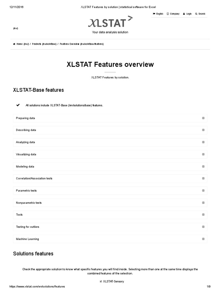 XLSTAT Excel Statistical Features | PDF | Time Series | Statistics