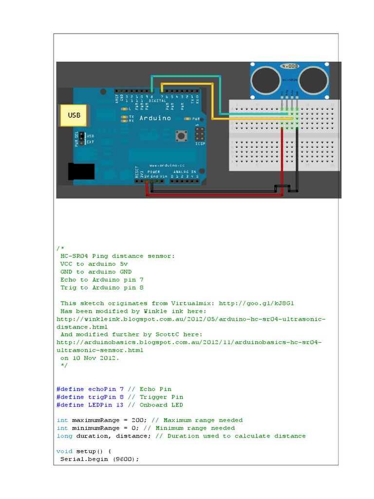 Arduino Ultrasonic Acces | PDF | Computer Programming | Computer Engineering