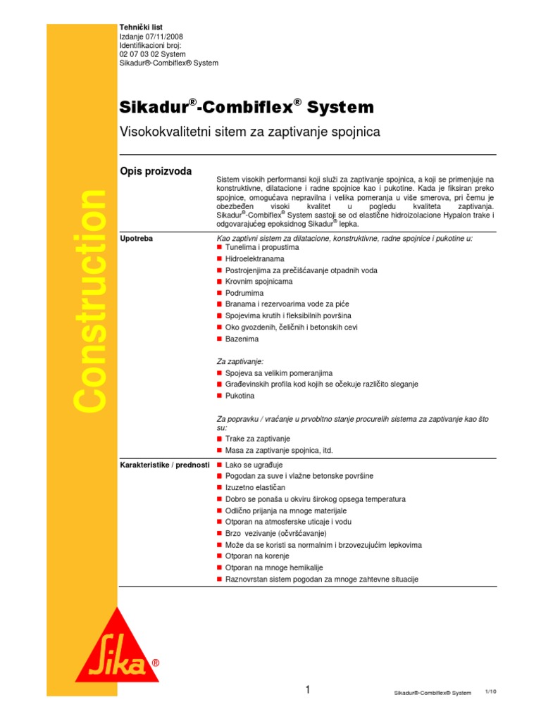 TL-Sikadur-Combiflex System PDF | PDF