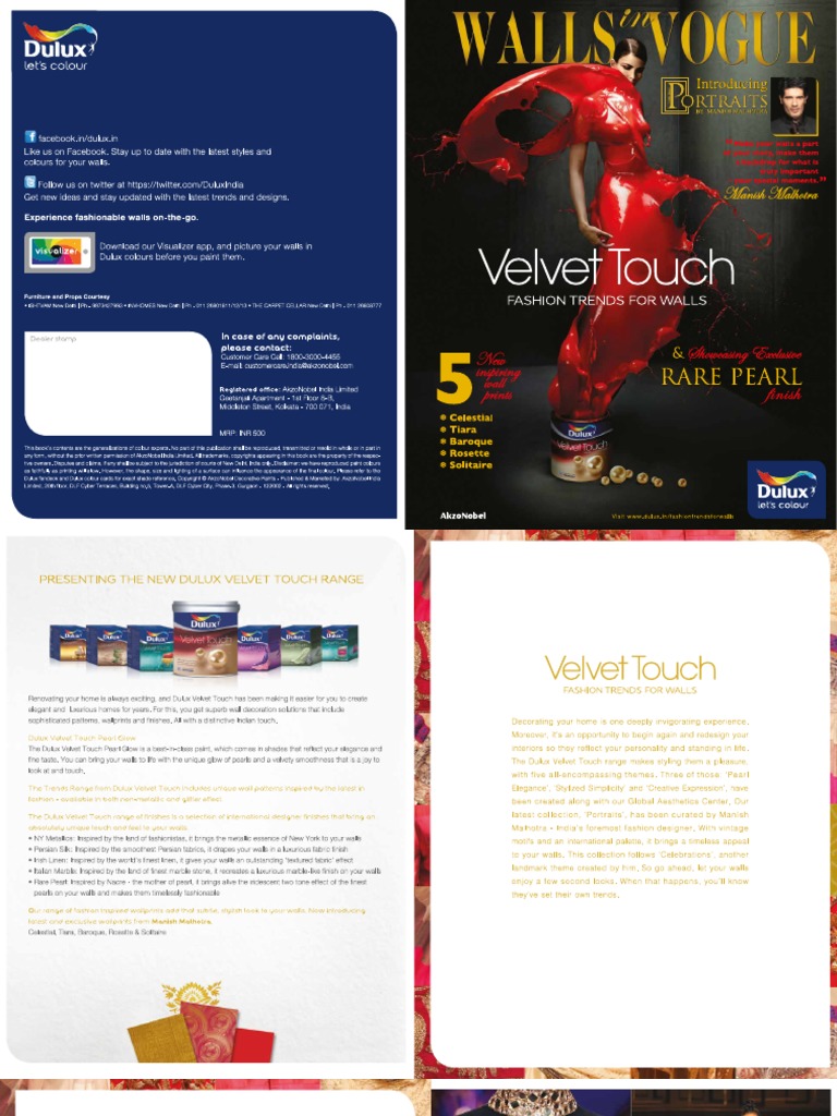 Dulux Velvet Touch Colour Book New Collection | PDF | Books