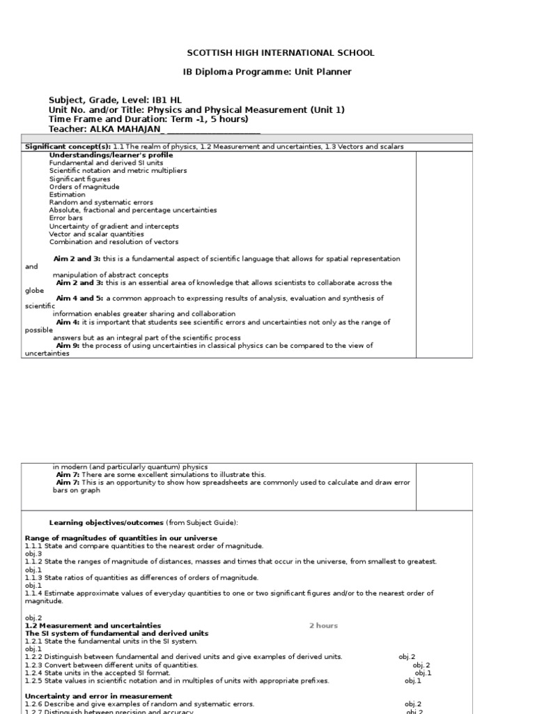Physics Unit Plans | PDF | Waves | Diffraction