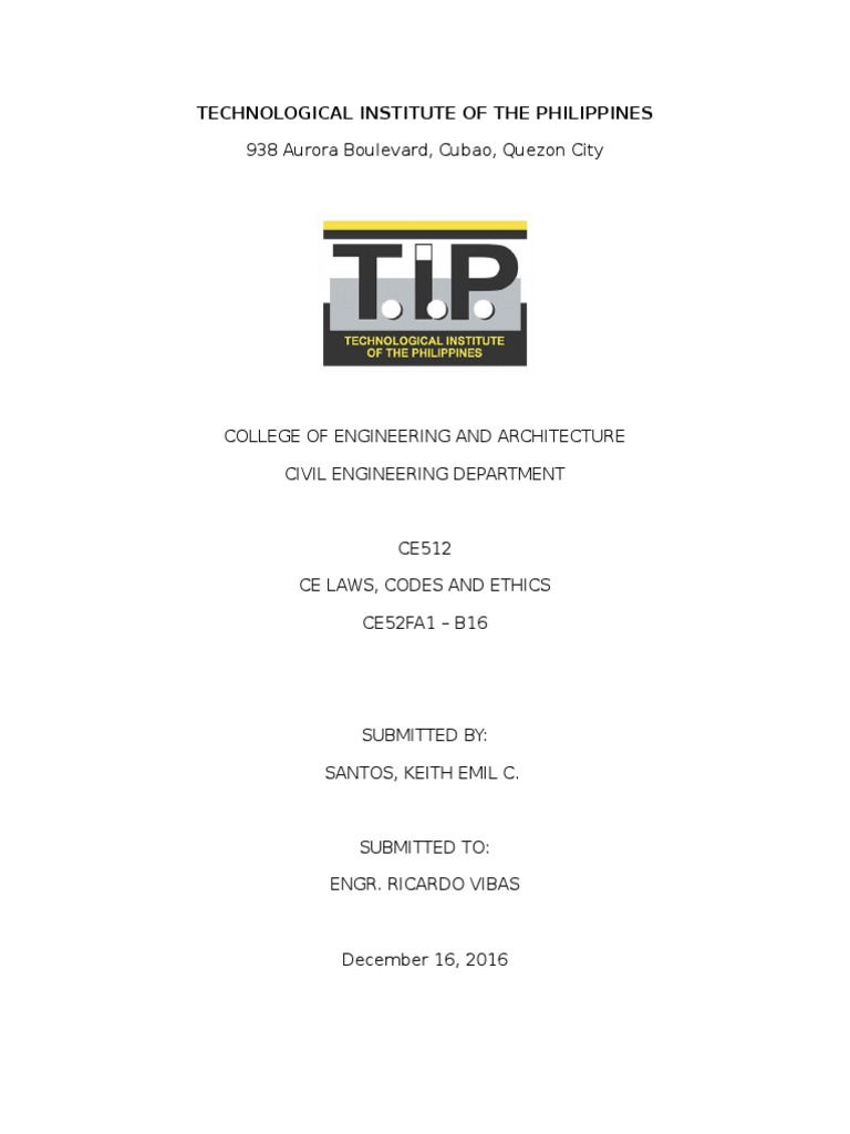 Technological Institute of The Philippines: 938 Aurora Boulevard, Cubao ...