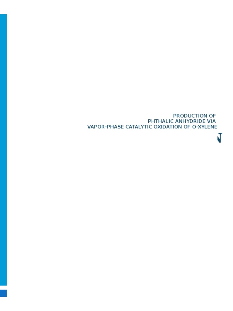Equipment Design: Production of Phthalic Anhydride Via Vapor-Phase ...