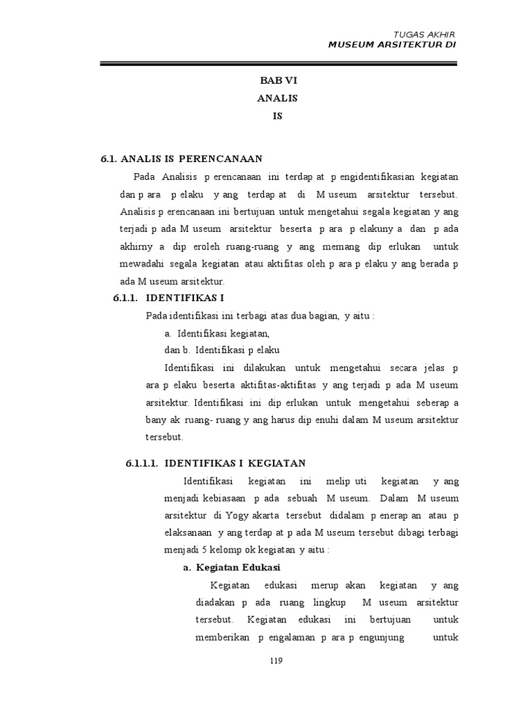 Analisa Ruang Museum Arsitektur | PDF
