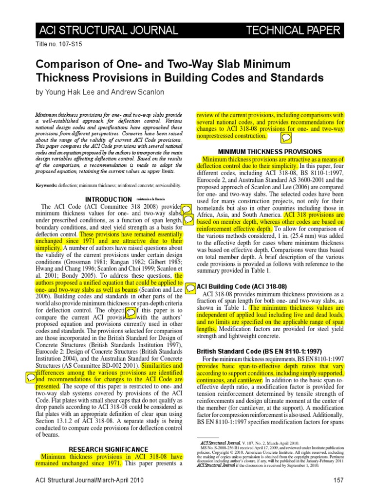 Scanlon & Lee - Minimun Thickness - 1 - and - 2 - Way - Slab - 897 ...