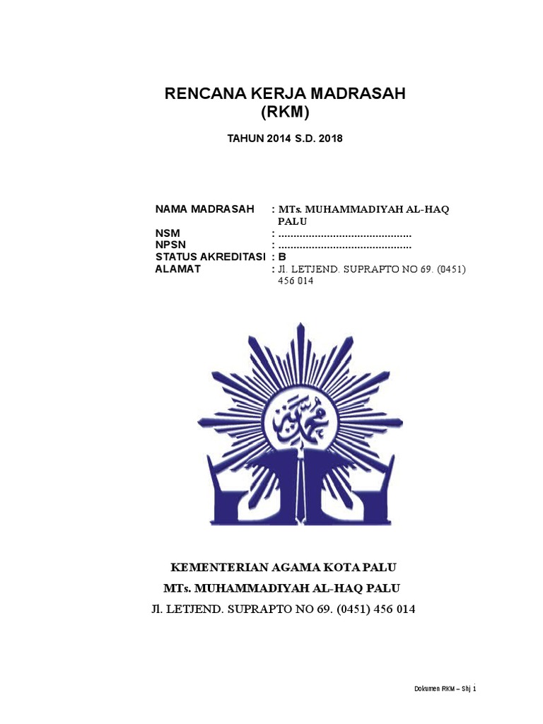 RKM MTs. Muhammadiyah Al-Haq | PDF | Bisnis