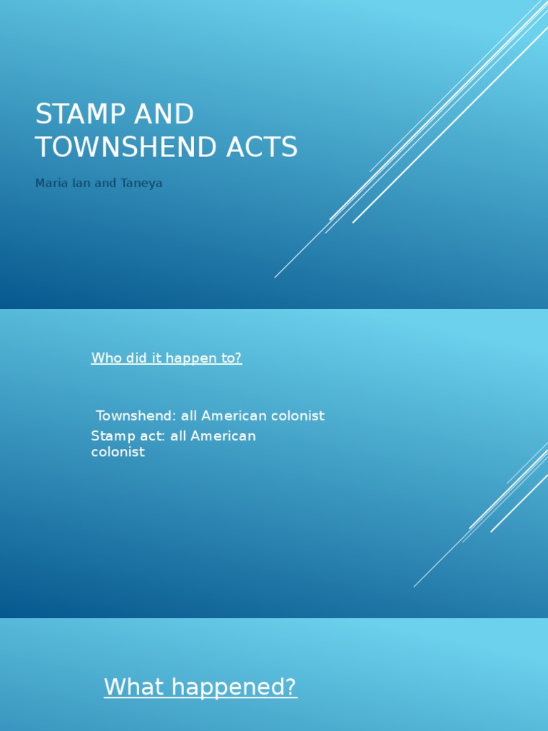 Stamp and Townshend Acts | PDF | Travel