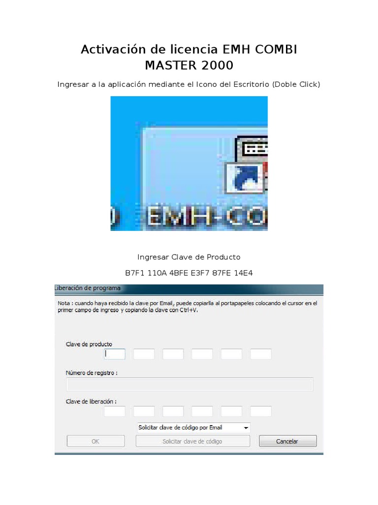 Activación de Licencia EMH COMBI MASTER 2000 | PDF