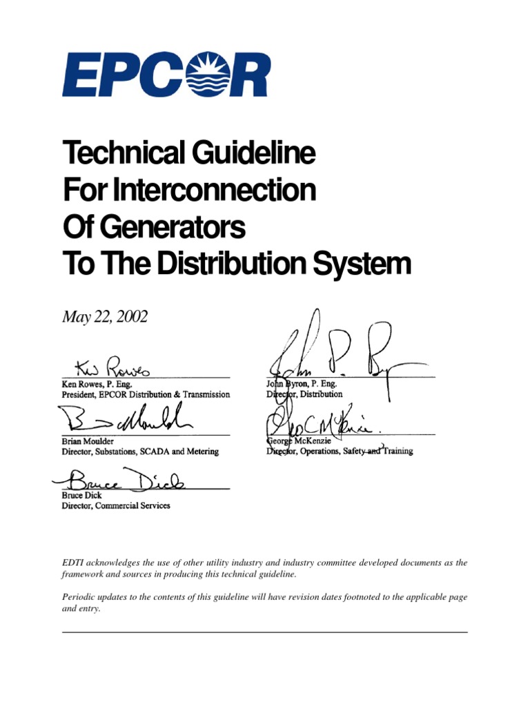 Generator Interconnection Guidelines | PDF | Electric Power ...