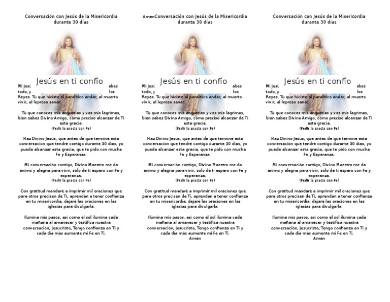 Conversación Con Jesús de La Misericordia | Oración | Gracia divina