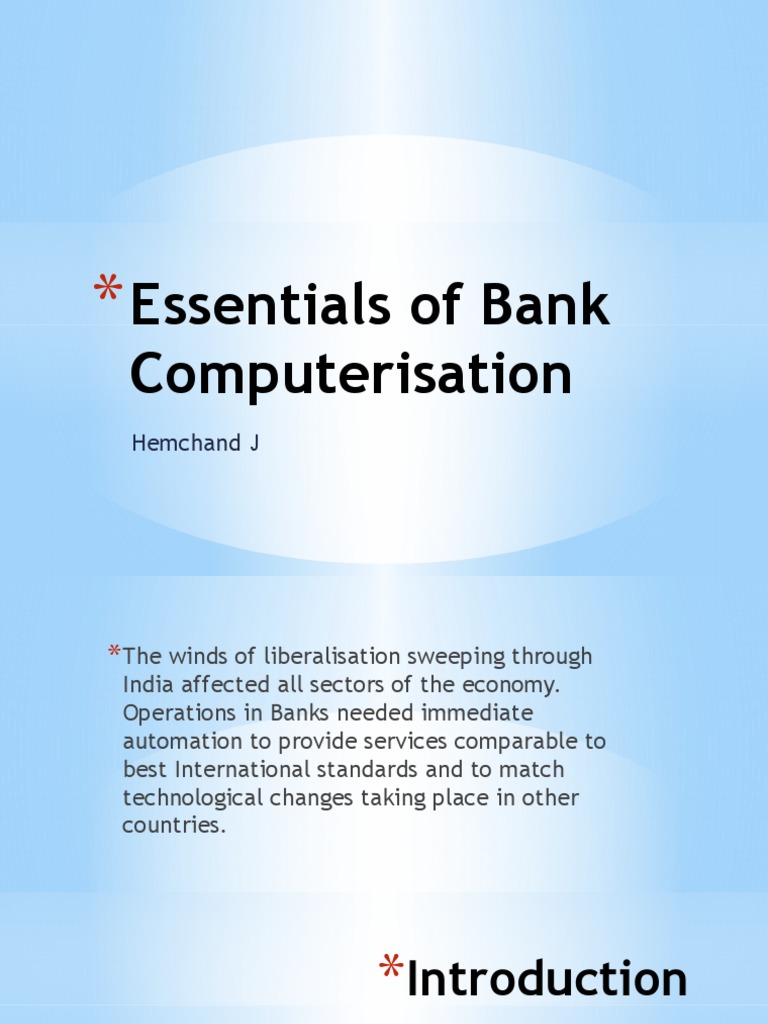 15 Bank Computerisation | PDF | Banks | Computer Terminal