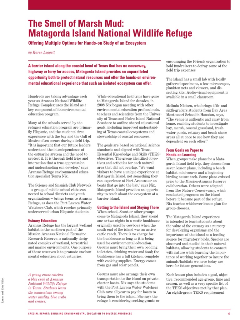 The Smell of Marsh Mud: Matagorda Island National Wildlife Refuge | PDF ...