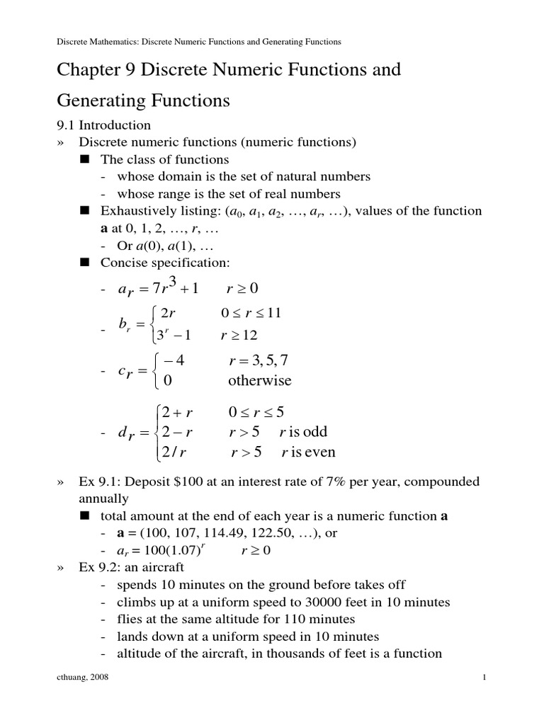 04 Numeric Generating Supp | PDF | Mathematical Concepts | Analysis