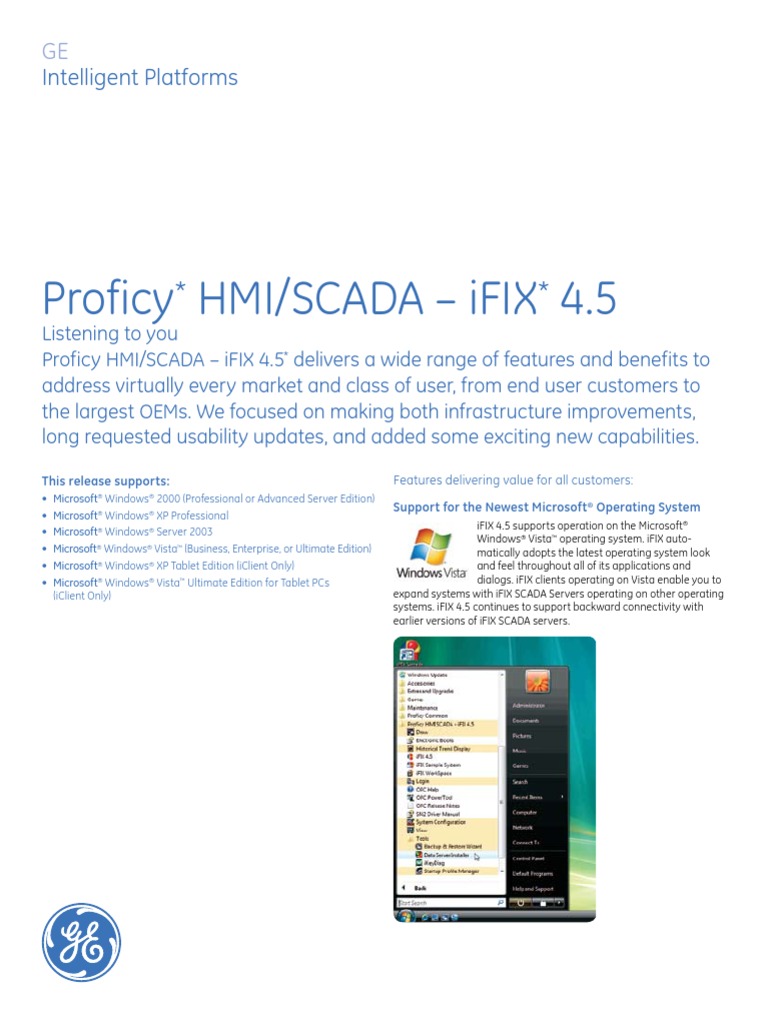 Proficy Ifix 4.5 Ds Gfa921a | Scada | Installation (Computer Programs)