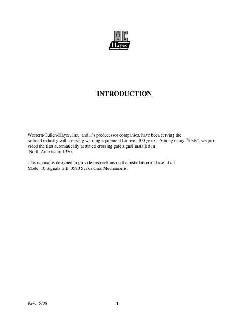 Model 10 Signal Installation Guide | PDF | Relay | Screw
