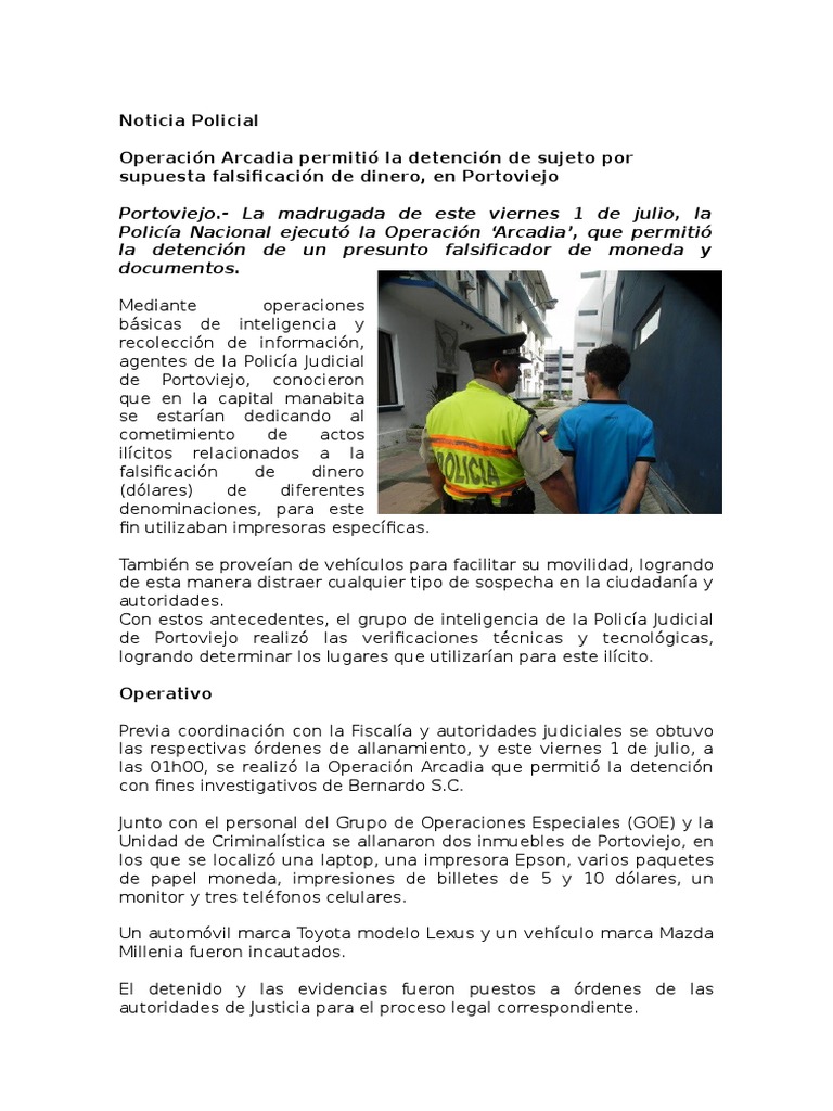 Noticia Policial | PDF