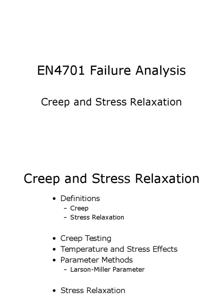 Creep Slides | PDF | Creep (Deformation) | Deformation (Engineering)