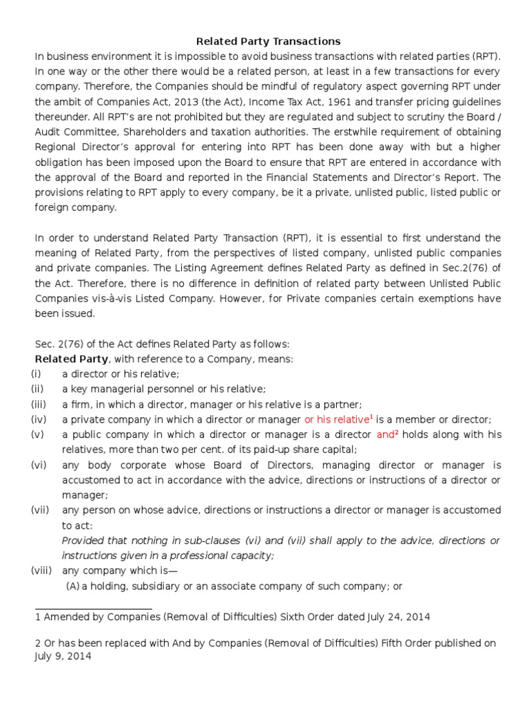 PN 3 - Related Party Transactions | PDF | Board Of Directors | Business