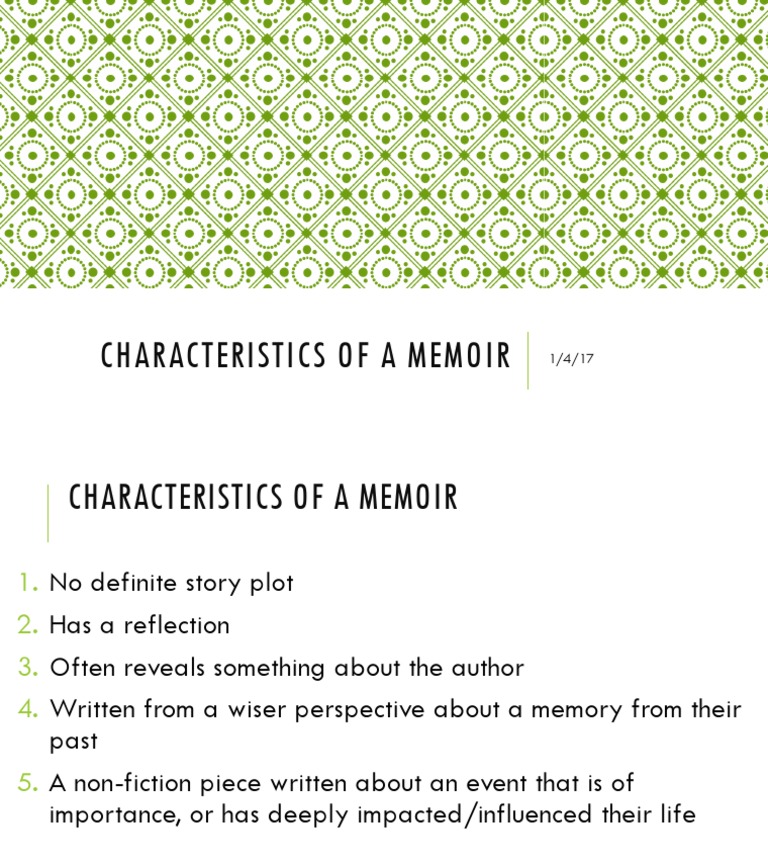 Characteristics of A Memoir | PDF