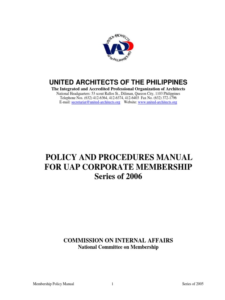Uap Membership Policy | PDF | Architect | Government