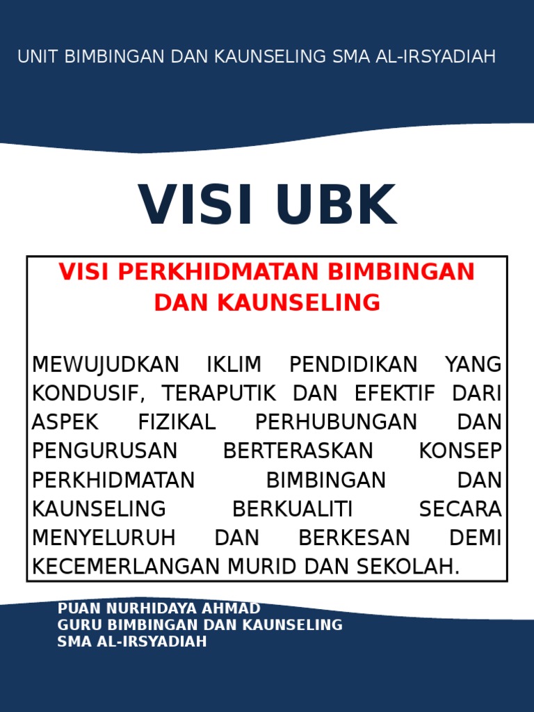 Visi Ubk 2017 | PDF