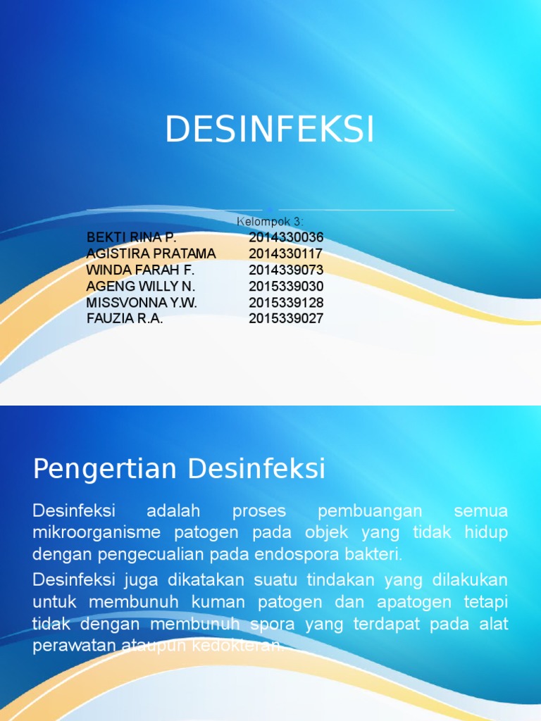 DESINFEKSI PPT 1 | PDF