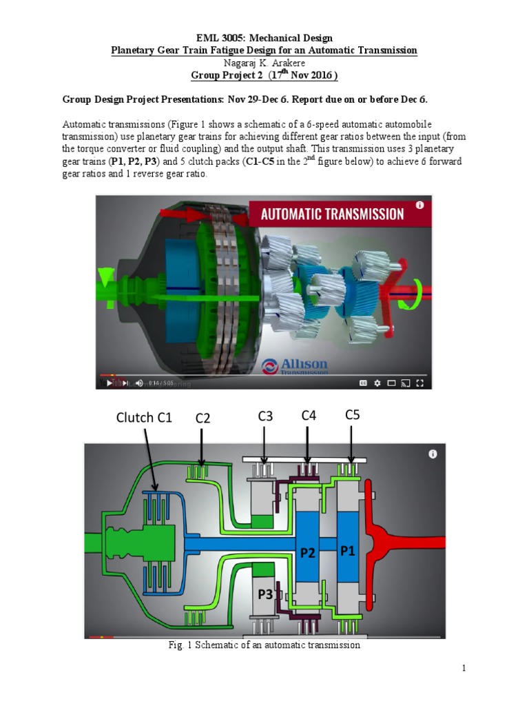Design Project 2 Auto Tranny | PDF | Transmission (Mechanics) | Gear