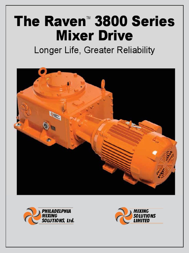 Raven 3800 Mixer | PDF | Bearing (Mechanical) | Gear