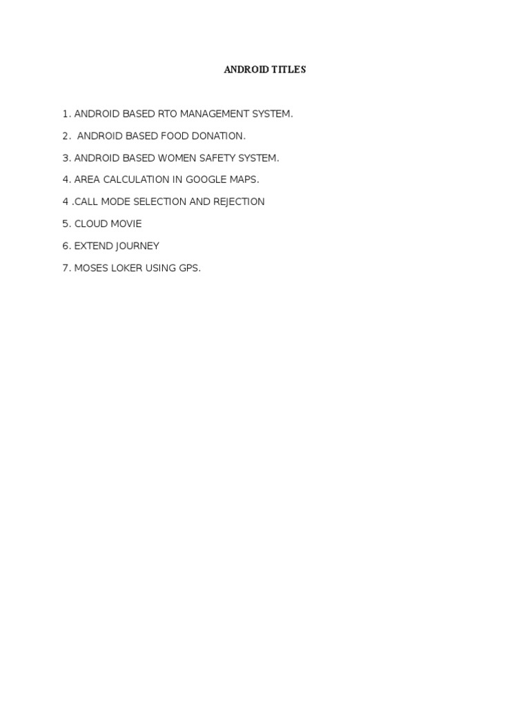 Android Applications Overview | PDF