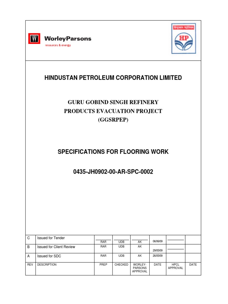 Flooring Specifications for GGSRPEP | PDF | Flooring | Epoxy