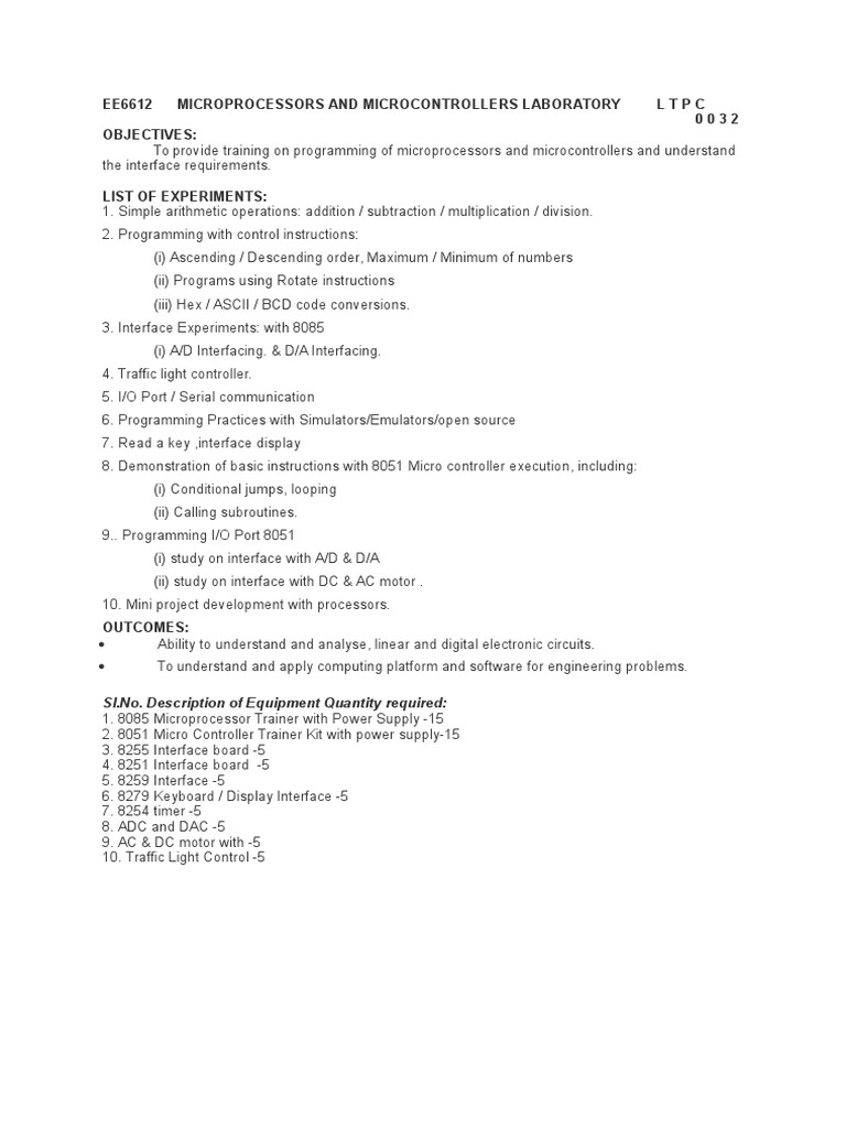 Programming Microprocessors and Microcontrollers: An Introduction to Experiments in Arithmetic ...