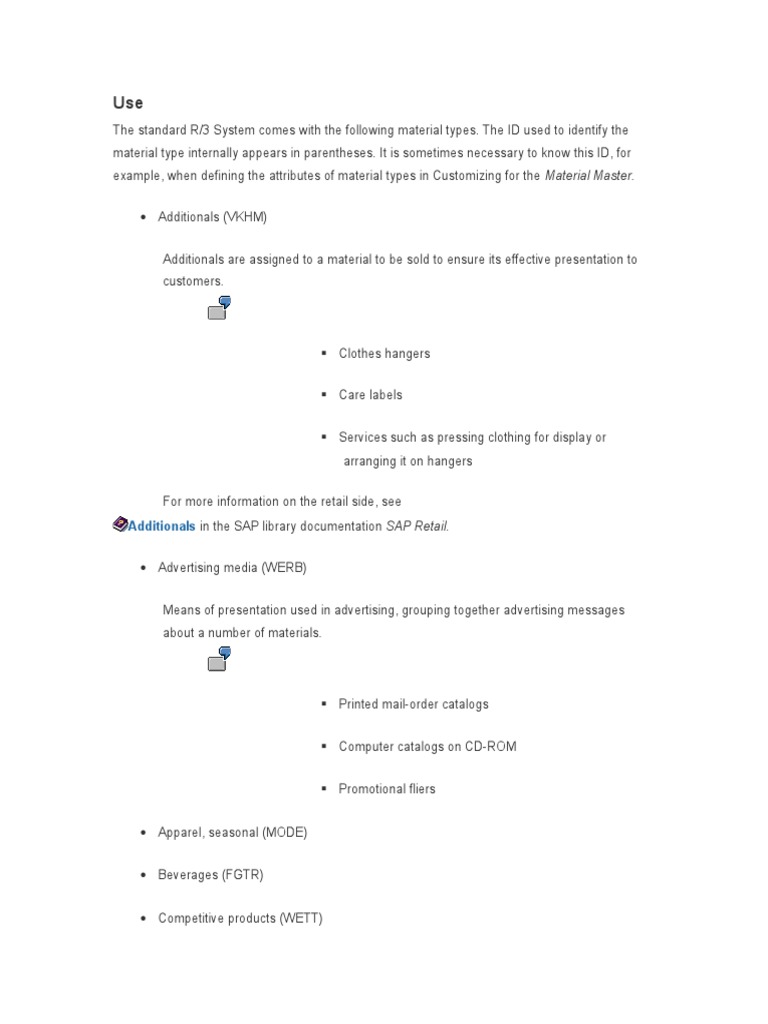 Standard Material Types | PDF | Packaging And Labeling | Retail