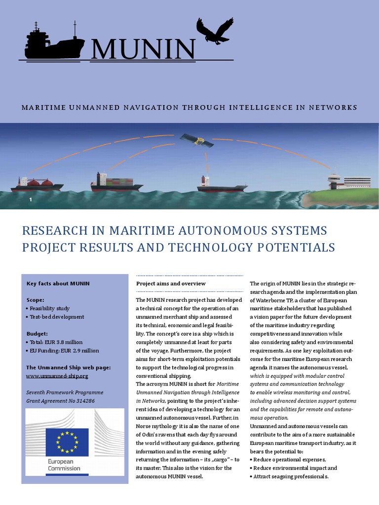 MUNIN Final Brochure | PDF | Ships | Ship Transport