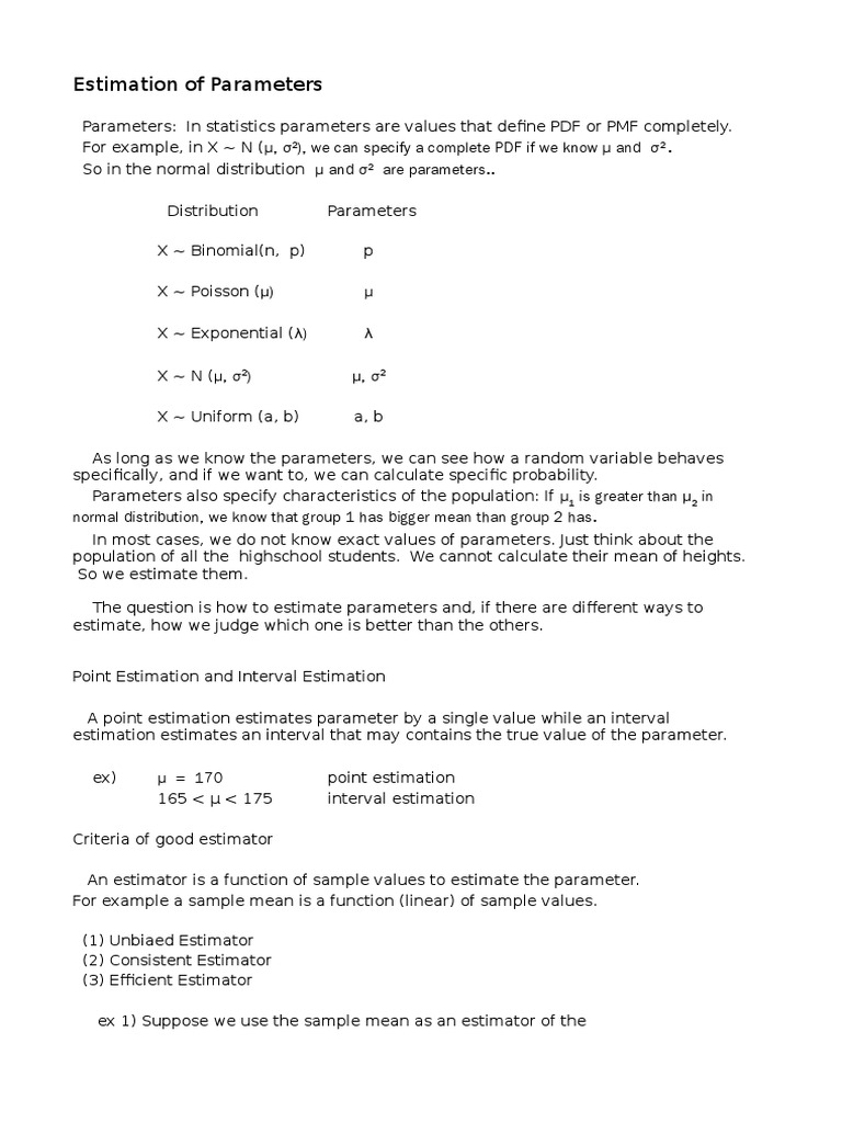 Lecture7 Estimation | PDF | Errors And Residuals | Estimator