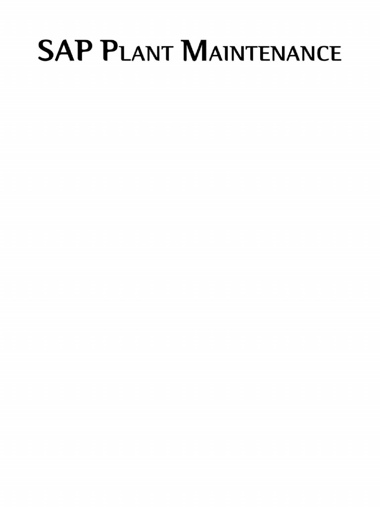 Sap Plant Maintenance | PDF