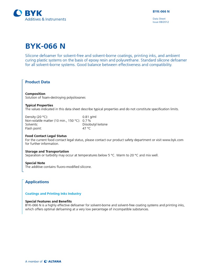 Byk-066 N en | PDF | Silicone | Epoxy