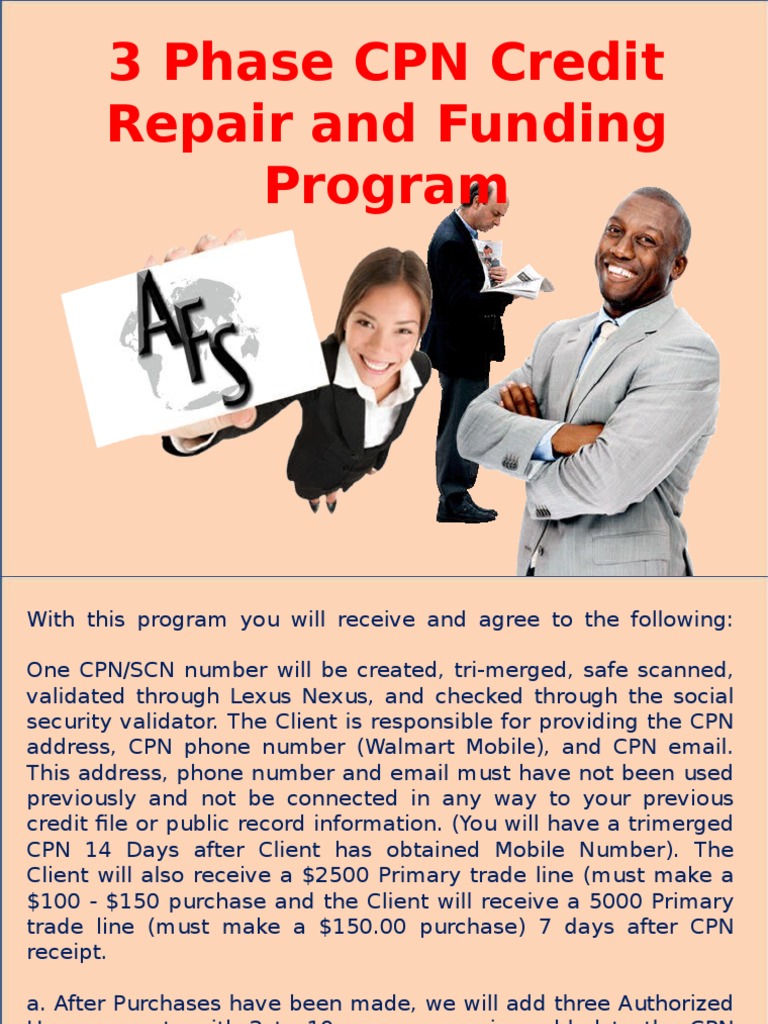 3 Phase CPN Credit Repair and Funding Program | PDF | Debits And ...