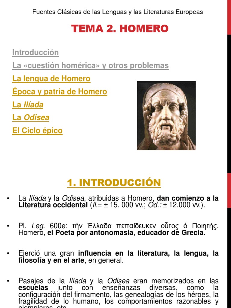 La Cuestión Homérica y su Influencia | PDF | Homero | Ilíada